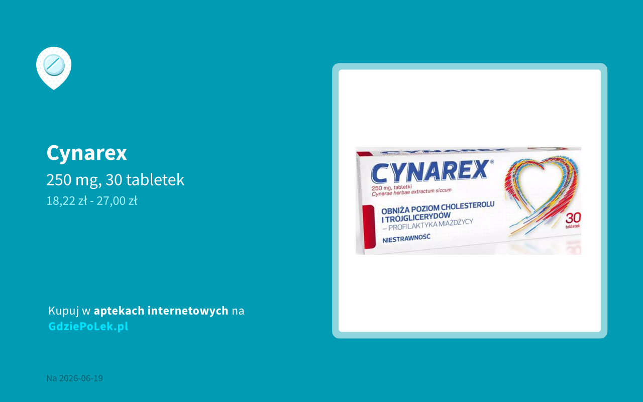 Cynarex cena i dostępność w aptekach internetowych i stacjonarnych ...
