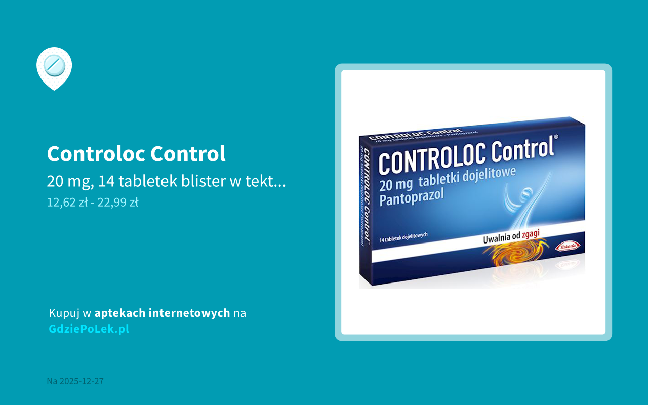 Controloc Control cena i dostępność w aptekach internetowych i ...