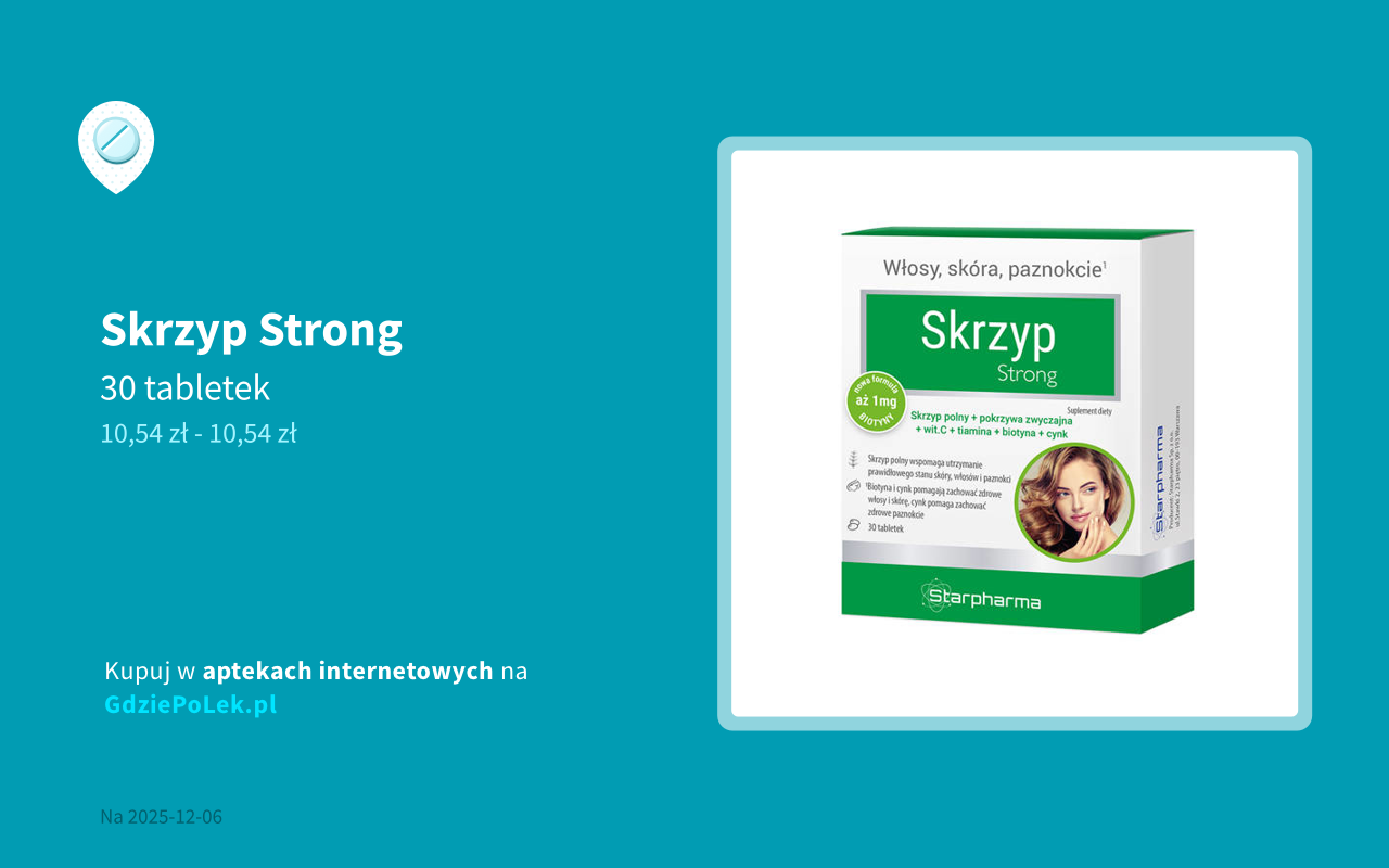 Skrzyp Strong cena i dostępność w aptekach w całym kraju | Gdzie po lek