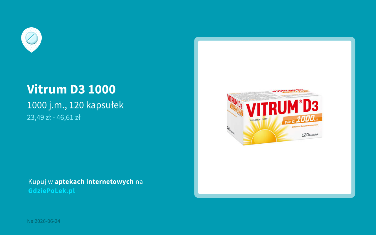 Vitrum D3 1000 cena i dostępność w aptekach w Radomiu | Gdzie po lek