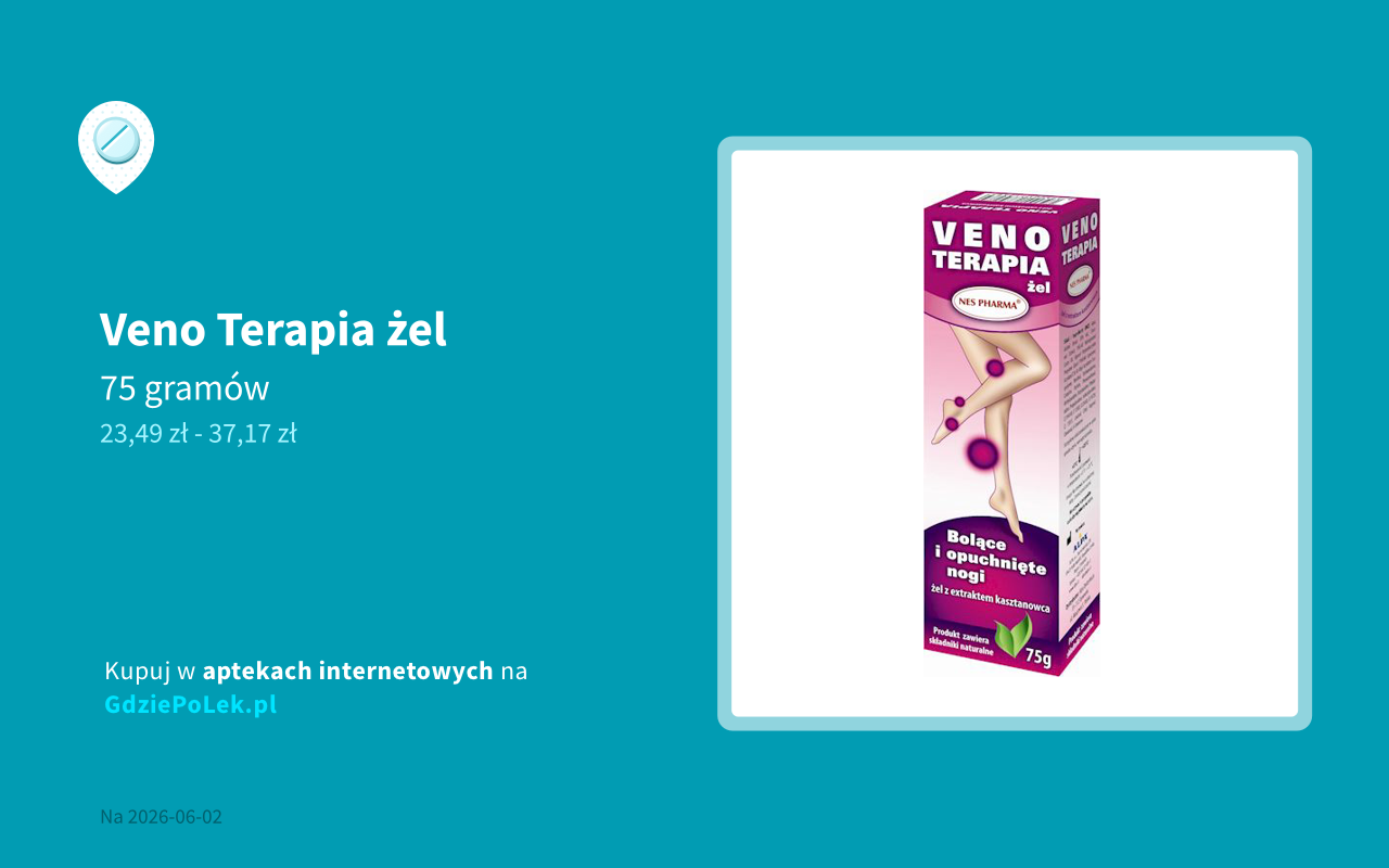Veno Terapia żel cena i dostępność w aptekach internetowych i ...