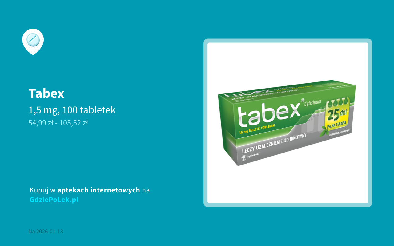 Tabex cena i dostępność w aptekach internetowych i stacjonarnych ...