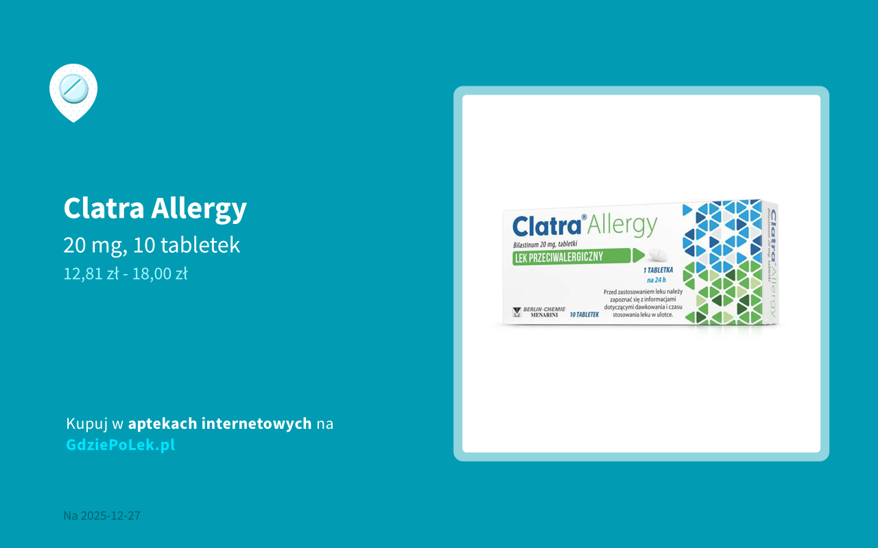 Clatra Allergy cena i dostępność w aptekach internetowych i ...