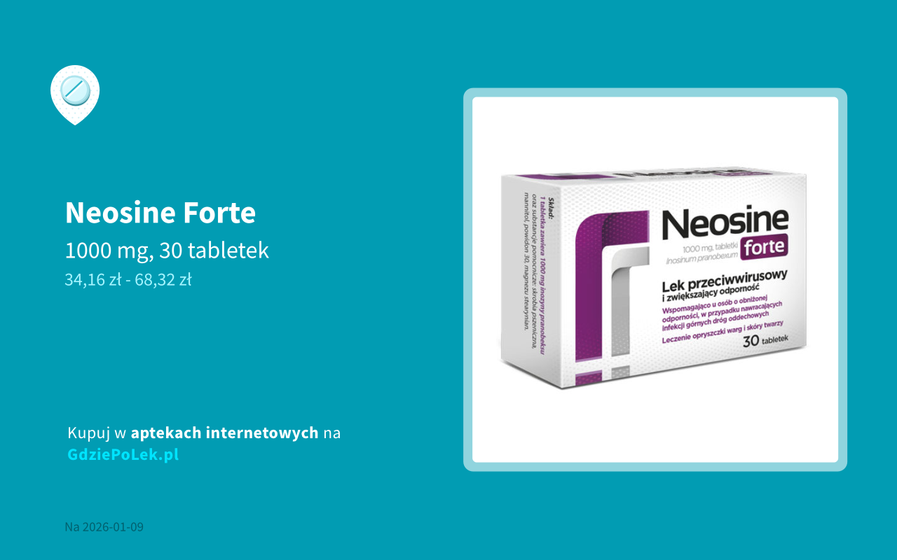 Neosine Forte cena i dostępność w aptekach w Warszawie | Gdzie po lek