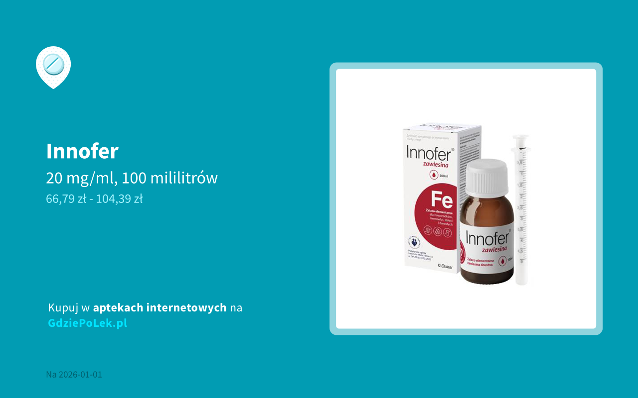 Innofer cena i dostępność w aptekach internetowych i stacjonarnych ...