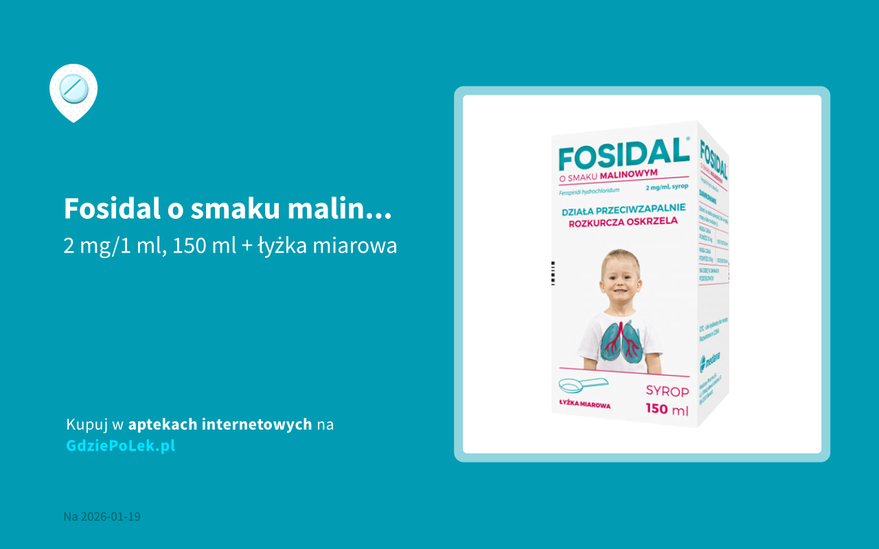 Fosidal o smaku malinowym cena i dostępność w aptekach w całym kraju ...