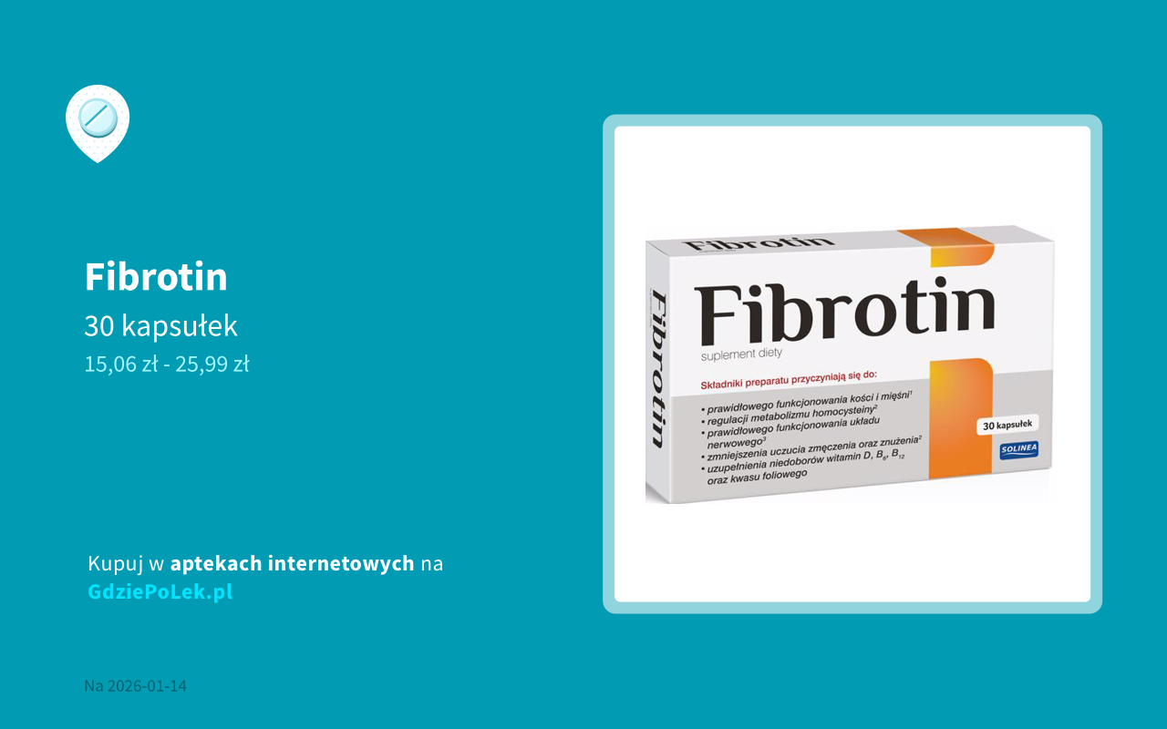 Fibrotin cena i dostępność w aptekach internetowych i stacjonarnych ...