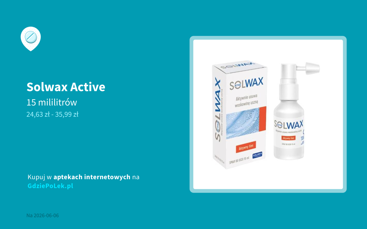 Solwax Active cena i dostępność w aptekach internetowych i ...