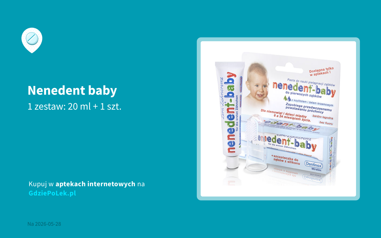 Nenedent baby cena i dostępność w aptekach w całym kraju | Gdzie po lek