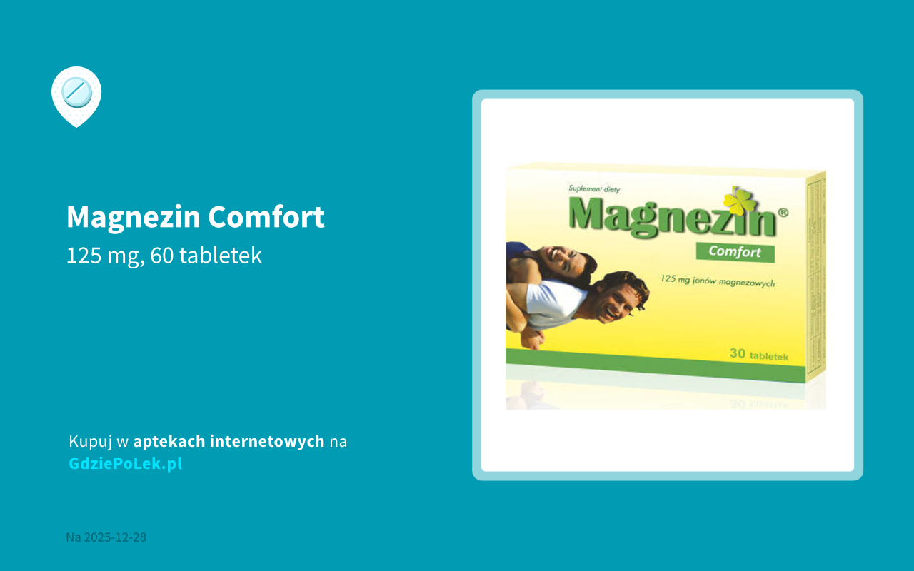 Magnezin Comfort cena i dostępność w aptekach w całym kraju | Gdzie po lek