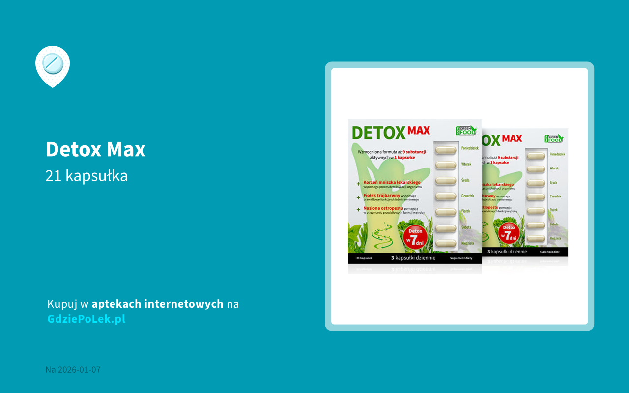 Detox Max cena i dostępność w aptekach w całym kraju | Gdzie po lek