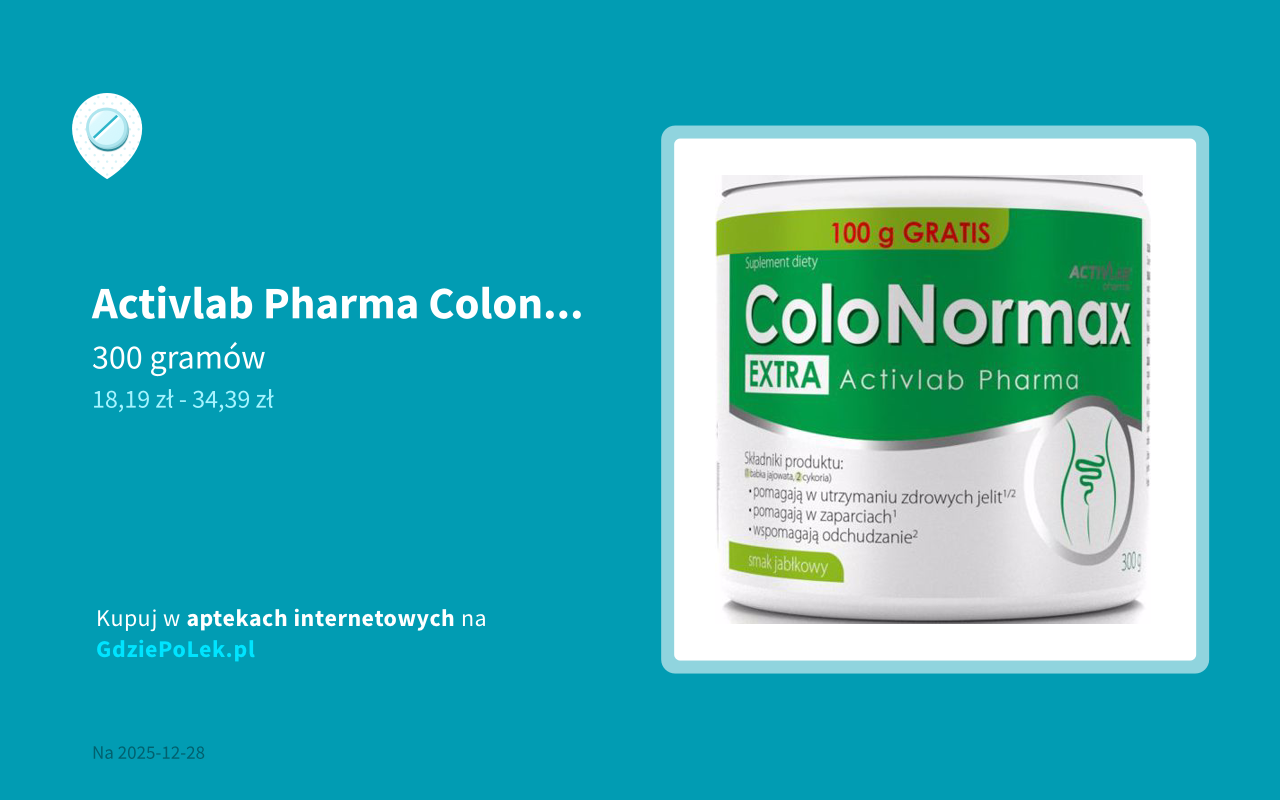 Activlab Pharma Colonormax Extra Smak Jabłkowy cena i dostępność w ...