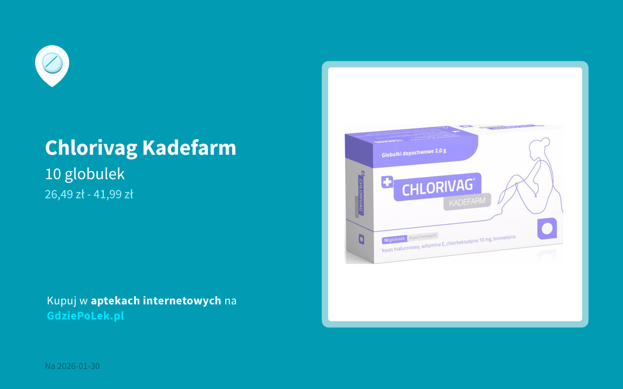 Chlorivag Kadefarm cena i dostępność w aptekach internetowych i ...