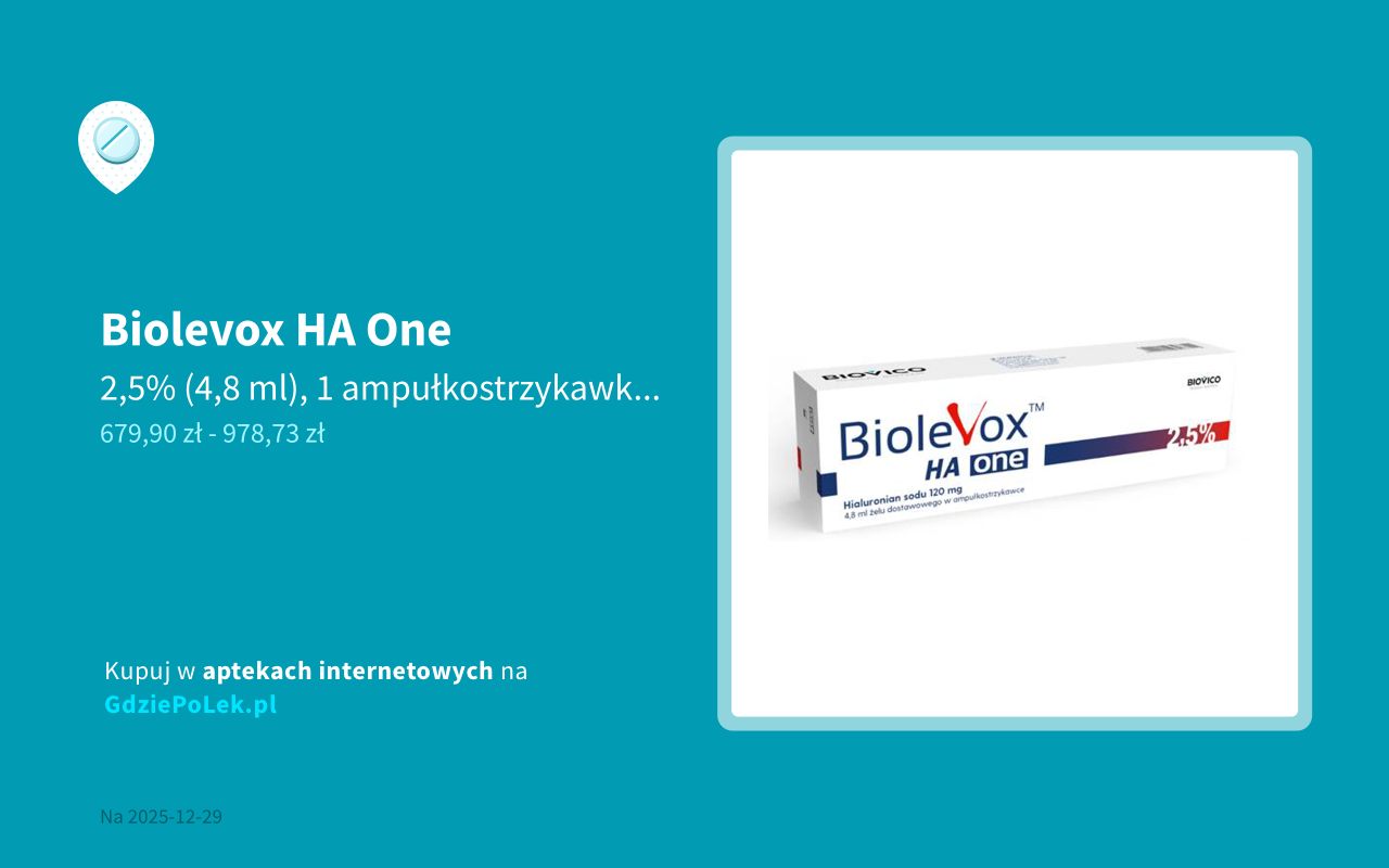 Biolevox HA One cena i dostępność w aptekach internetowych i ...