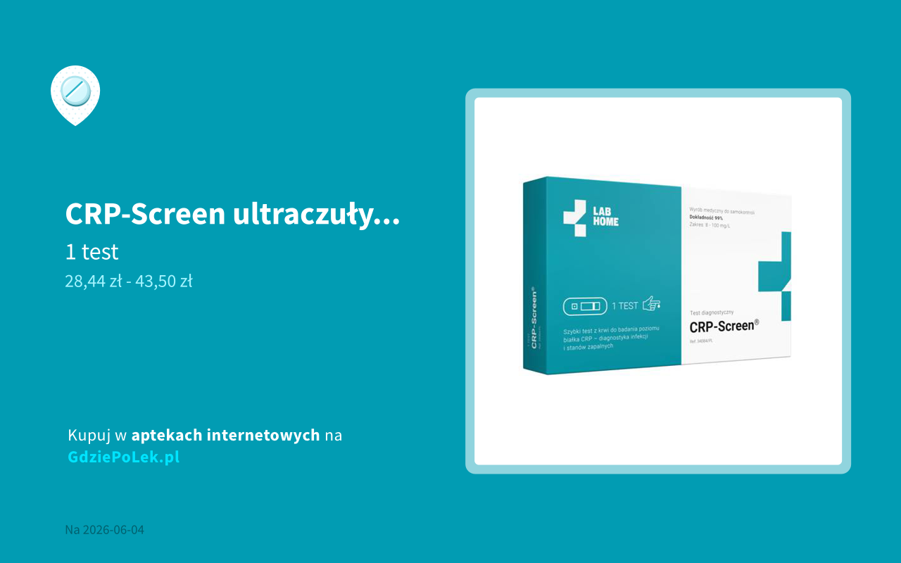 CRP-Screen ultraczuły test CRP cena i dostępność w aptekach w Gdańsku ...
