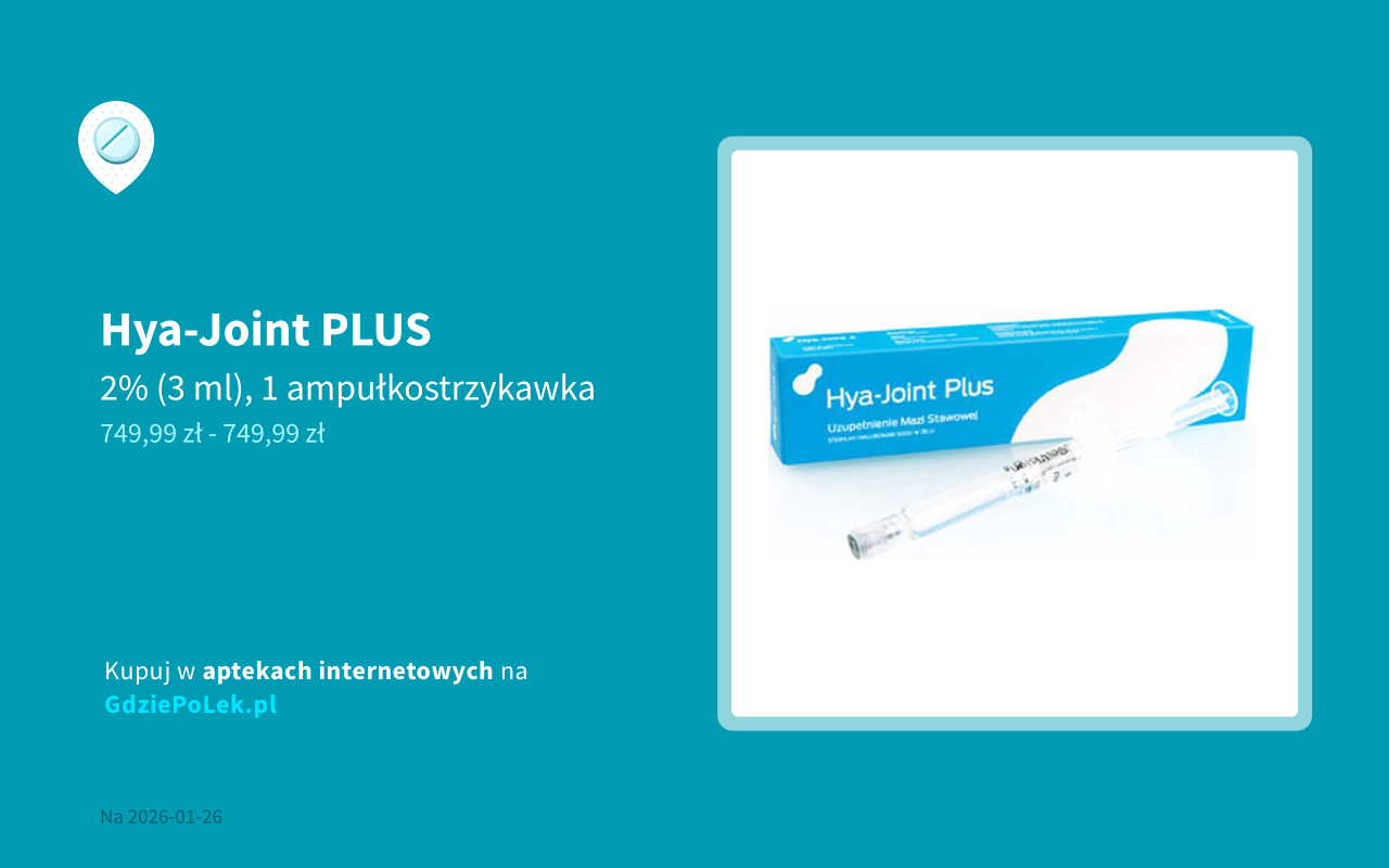 Hya-Joint PLUS cena i dostępność w aptekach internetowych i ...