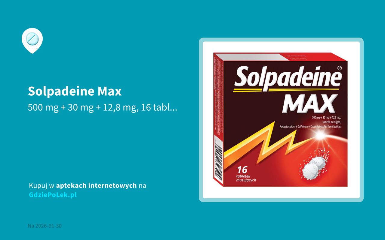 Solpadeine Max cena i dostępność w aptekach w całym kraju | Gdzie po lek