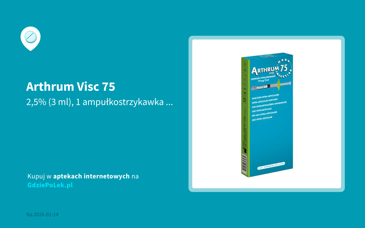 Arthrum Visc 75 cena i dostępność w aptekach internetowych i ...