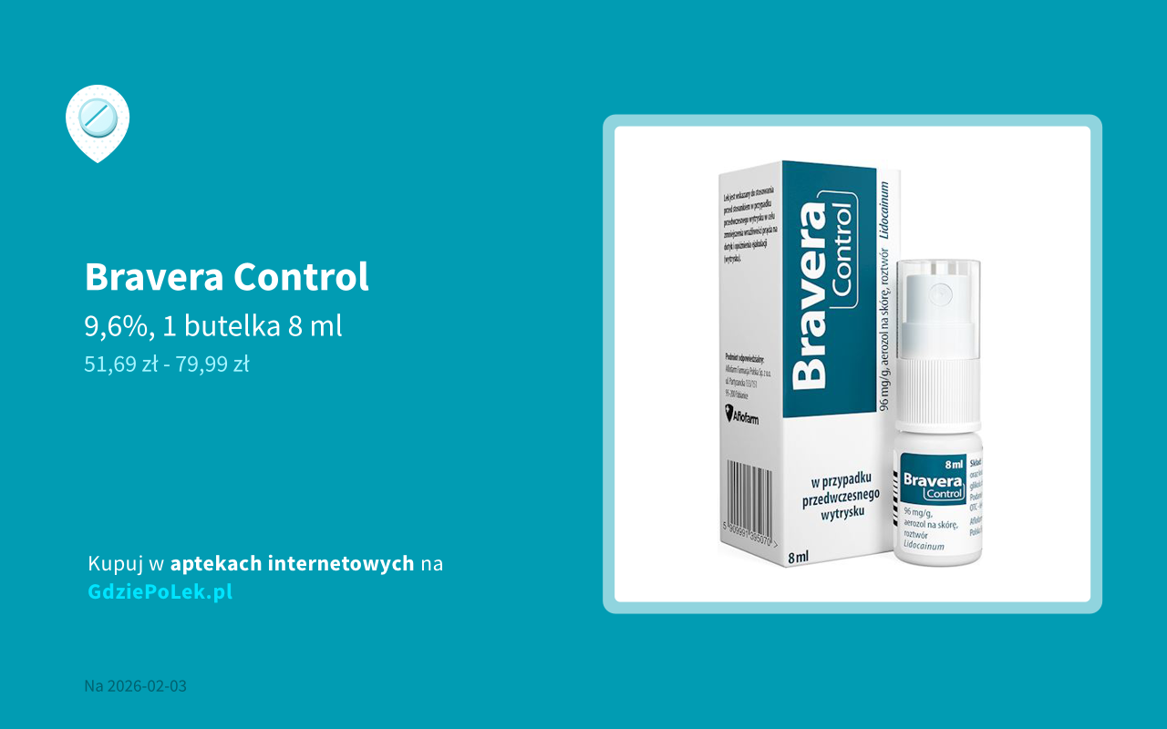 Bravera Control cena i dostępność w aptekach internetowych i ...