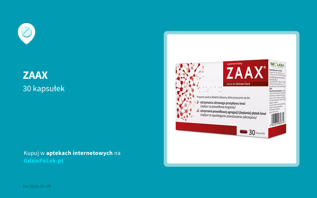 ZAAX cena i dostępność w aptekach internetowych i stacjonarnych | Gdzie ...