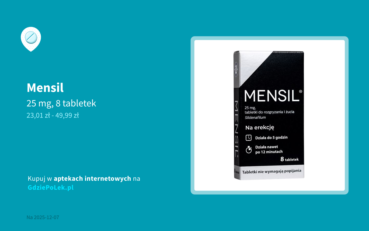 Mensil cena i dostępność w aptekach internetowych i stacjonarnych | Gdzie po lek