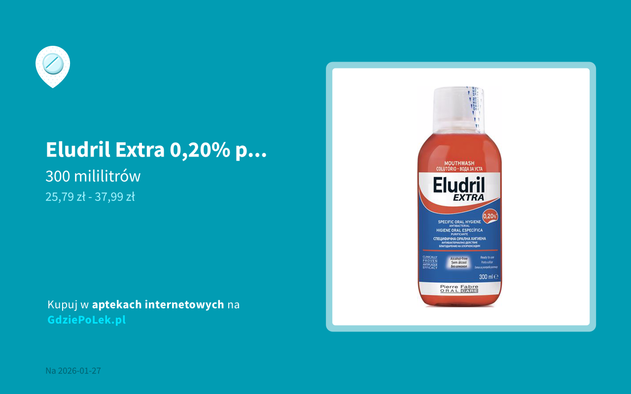 Eludril Extra 0,20% płyn do płukania jamy ustnej cena i dostępność w ...