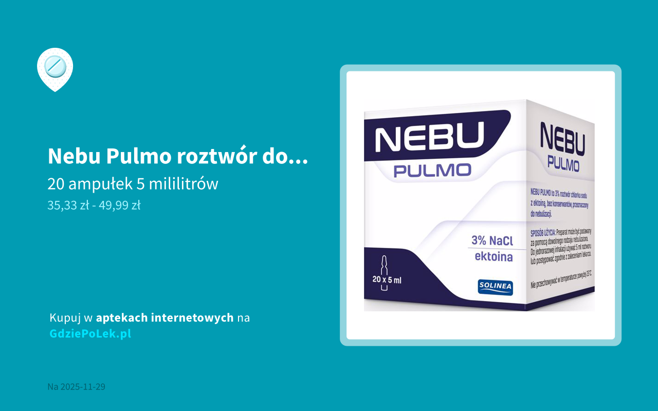 Nebu Pulmo roztwór do nebulizacji cena i dostępność w aptekach internetowych i stacjonarnych ...