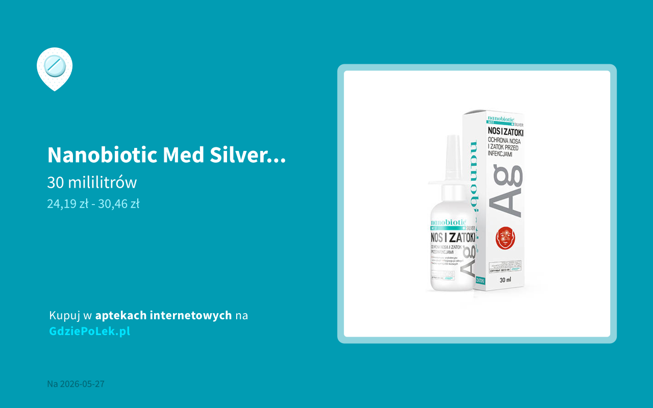 Nanobiotic Med Silver Nos i Zatoki cena i dostępność w aptekach ...
