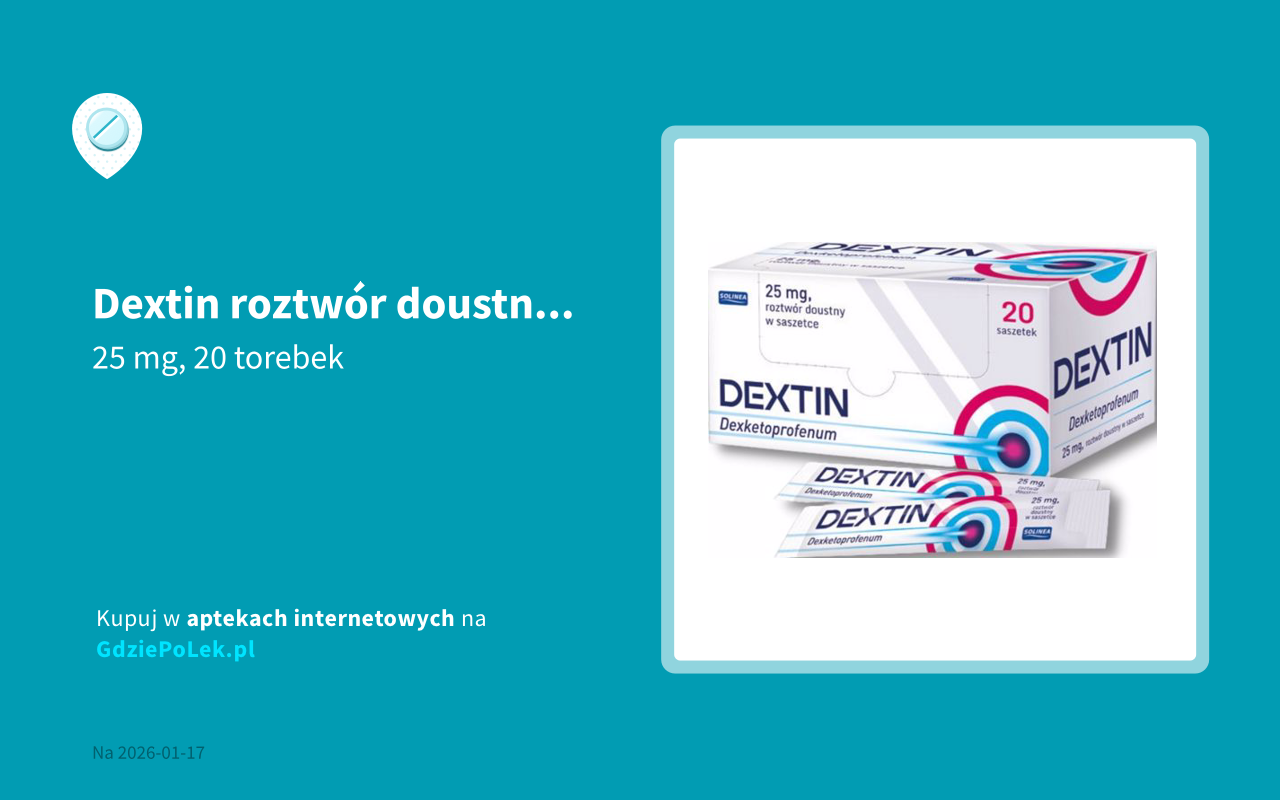 Dextin roztwór doustny w saszetce cena i dostępność w aptekach w całym ...