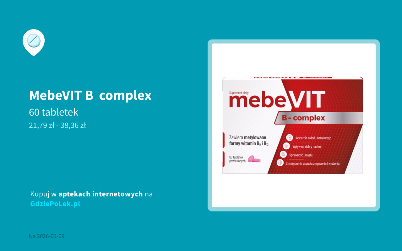 MebeVIT B complex cena i dostępność w aptekach internetowych i ...