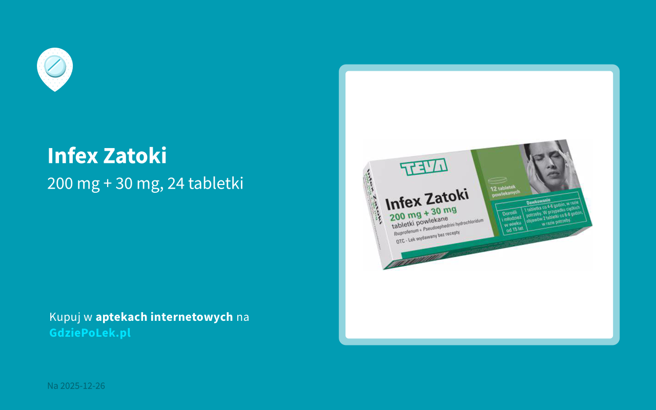 Infex Zatoki cena i dostępność w aptekach w całym kraju | Gdzie po lek