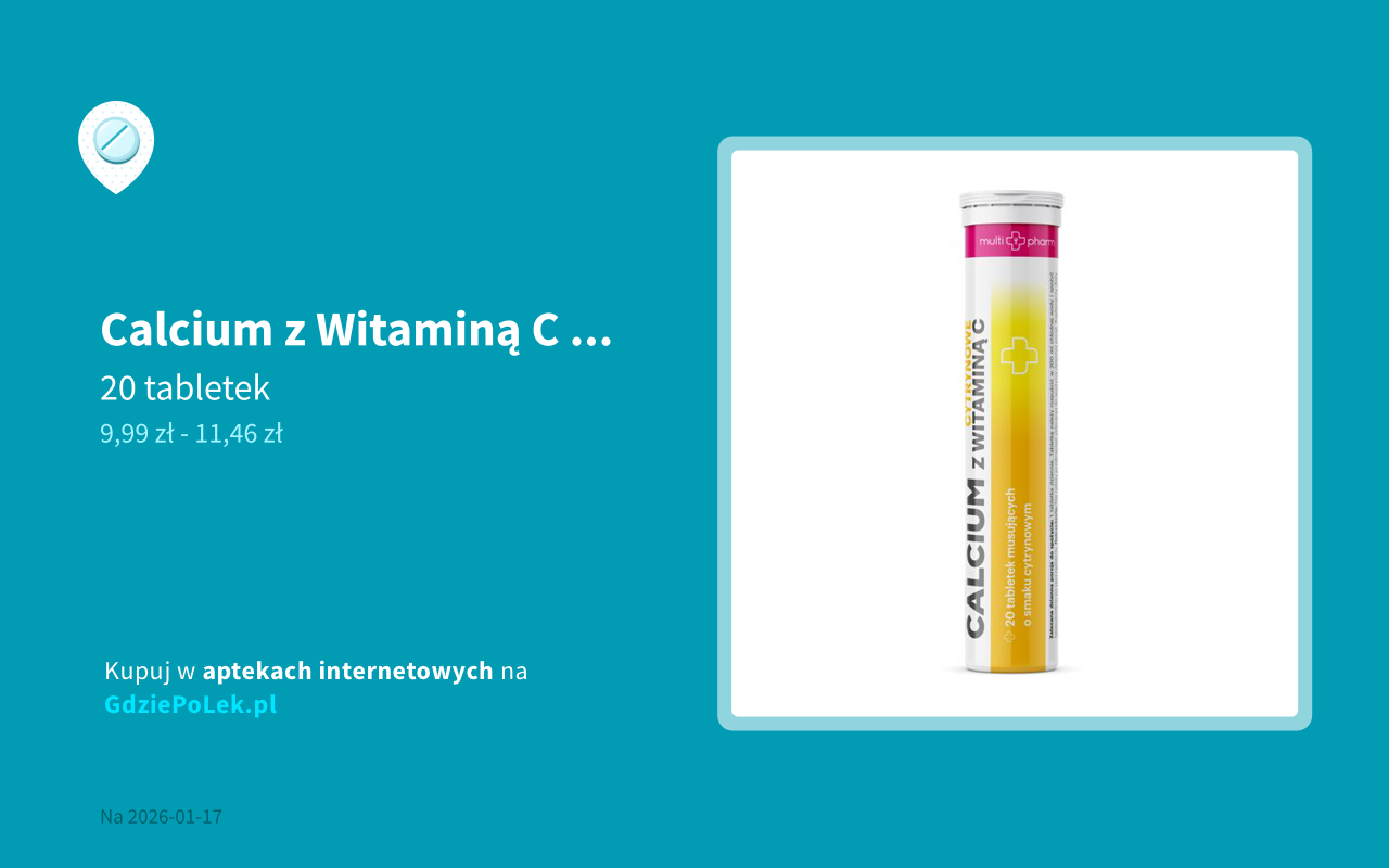 Calcium z Witaminą C cytrynowe Multipharm cena i dostępność w aptekach internetowych i ...