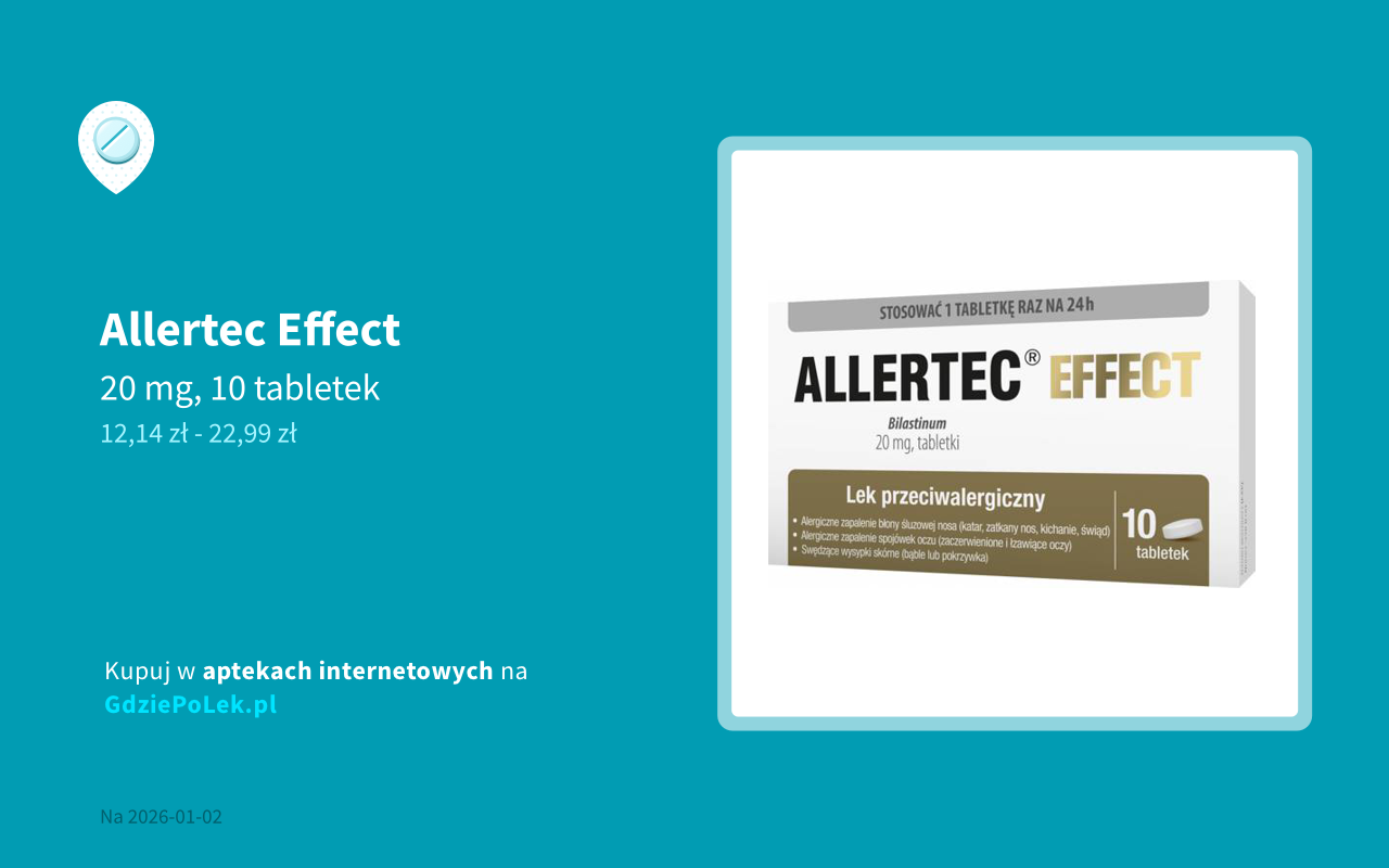 Allertec Effect cena i dostępność w aptekach internetowych i ...
