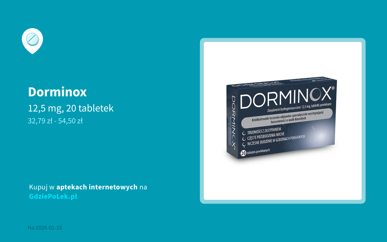 Dorminox cena i dostępność w aptekach internetowych i stacjonarnych ...