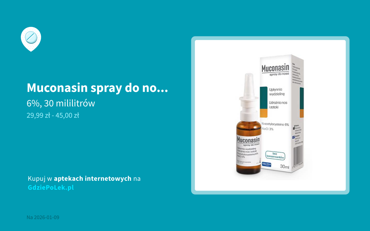 Muconasin spray do nosa cena i dostępność w aptekach internetowych i ...