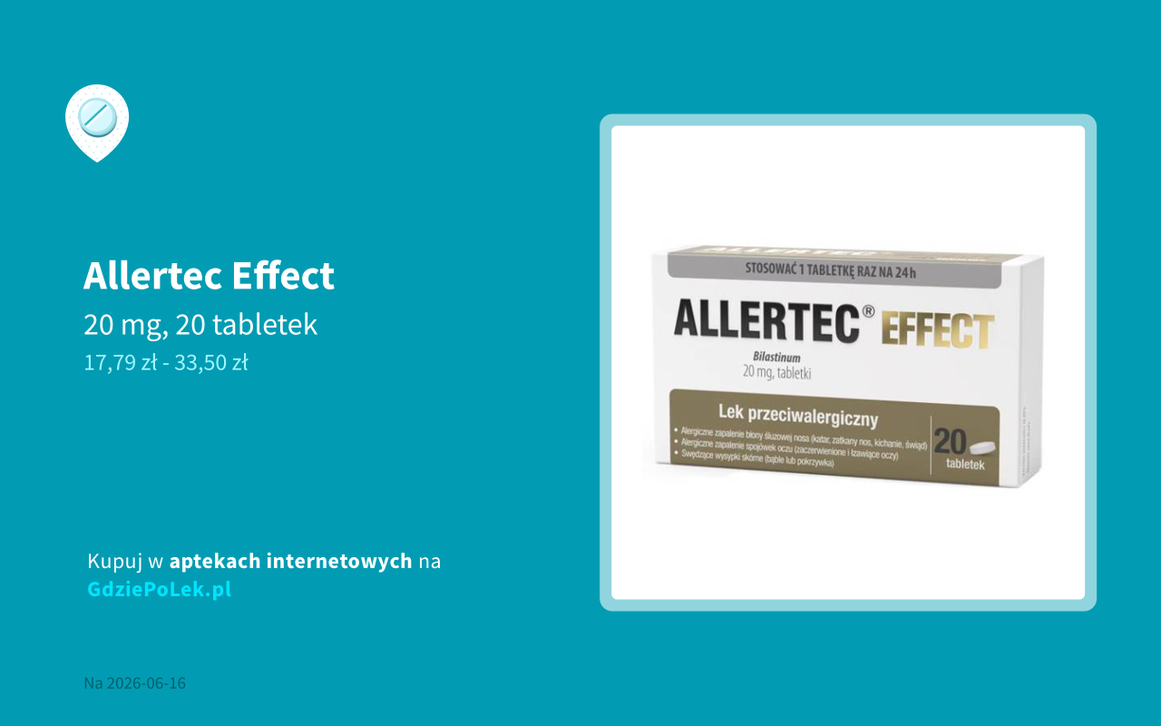 Allertec Effect cena i dostępność w aptekach internetowych i ...