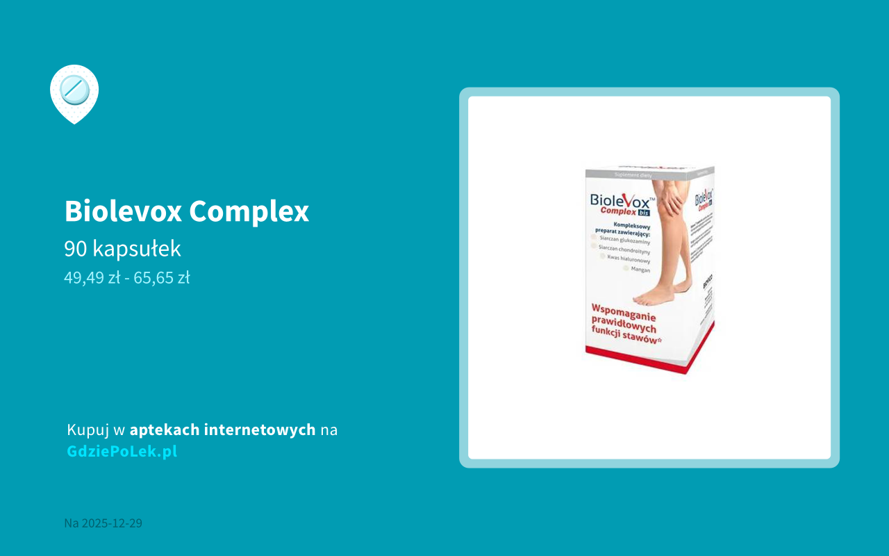 Biolevox Complex cena i dostępność w aptekach internetowych i ...