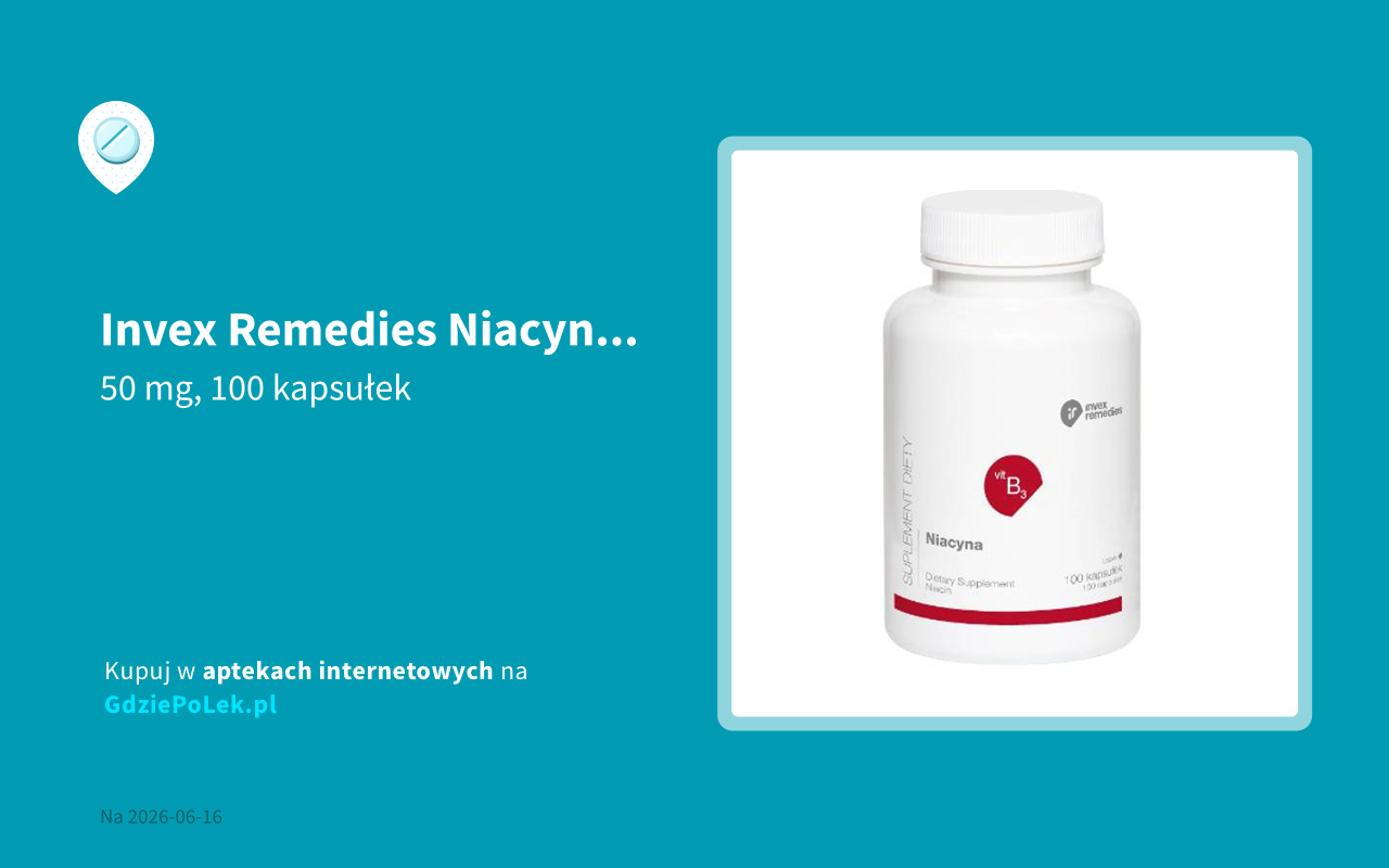 Invex Remedies Niacyna cena i dostępność w aptekach w całym kraju ...