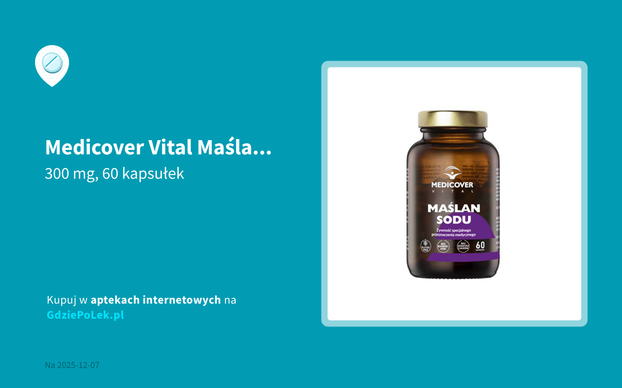 Medicover Vital Maślan sodu cena i dostępność w aptekach w całym kraju | Gdzie po lek