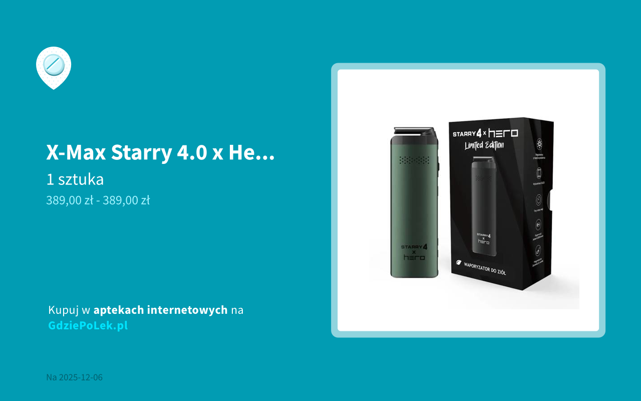 X-Max Starry 4.0 x Hero Green waporyzator do suszu cena i dostępność w aptekach w Krakowie ...