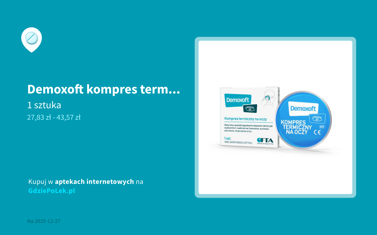Demoxoft kompres termiczny na oczy cena i dostępność w aptekach ...