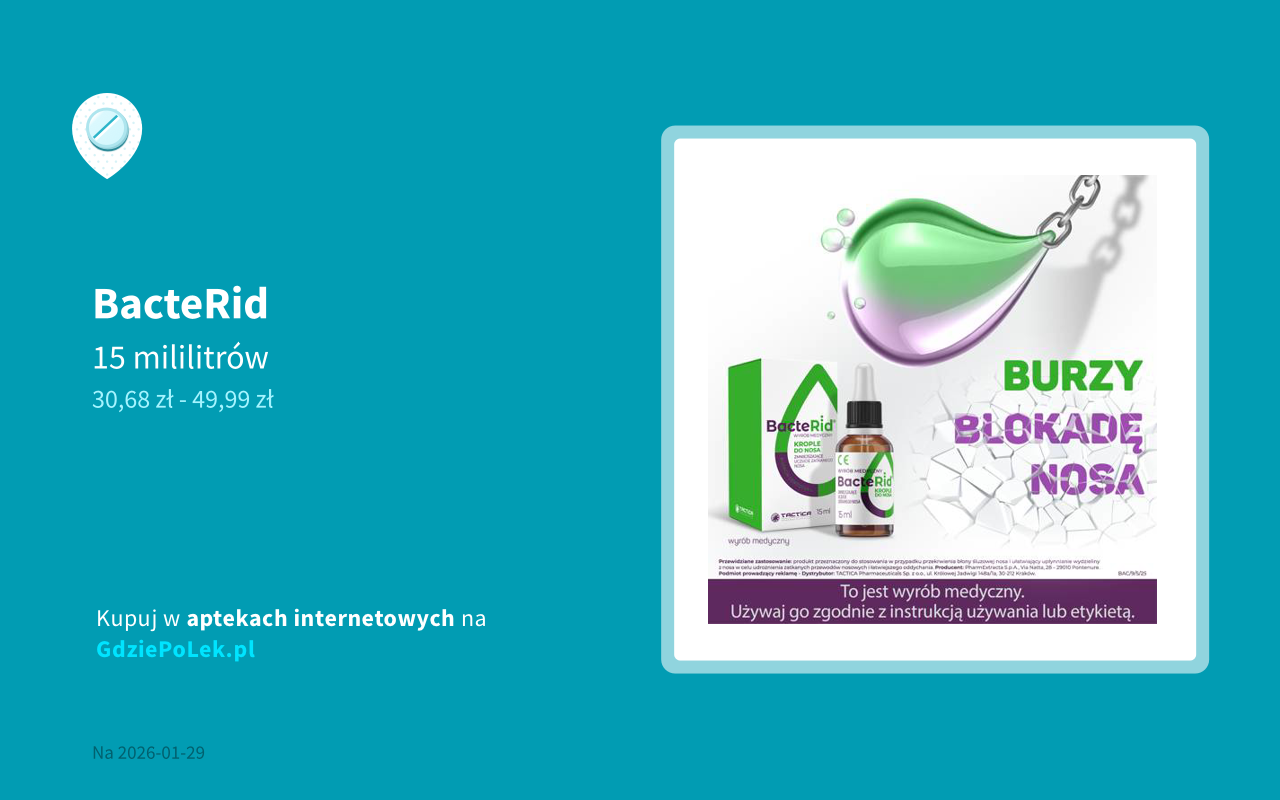 BacteRid cena i dostępność w aptekach w Częstochowie | Gdzie po lek