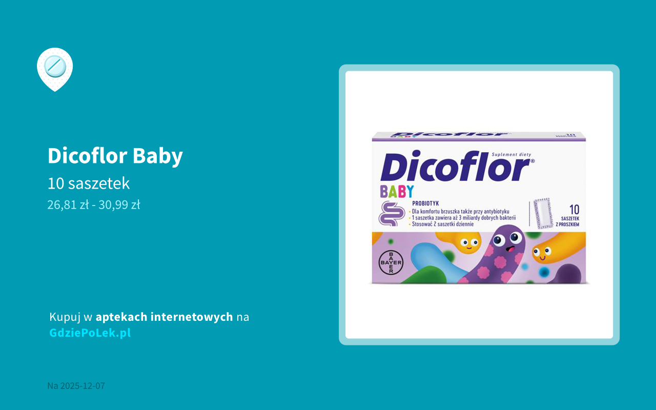 Dicoflor Baby cena i dostępność w aptekach w całym kraju | Gdzie po lek