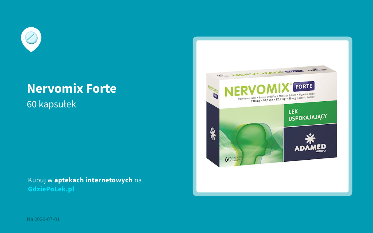 Nervomix Forte cena i dostępność w aptekach w całym kraju | Gdzie po lek