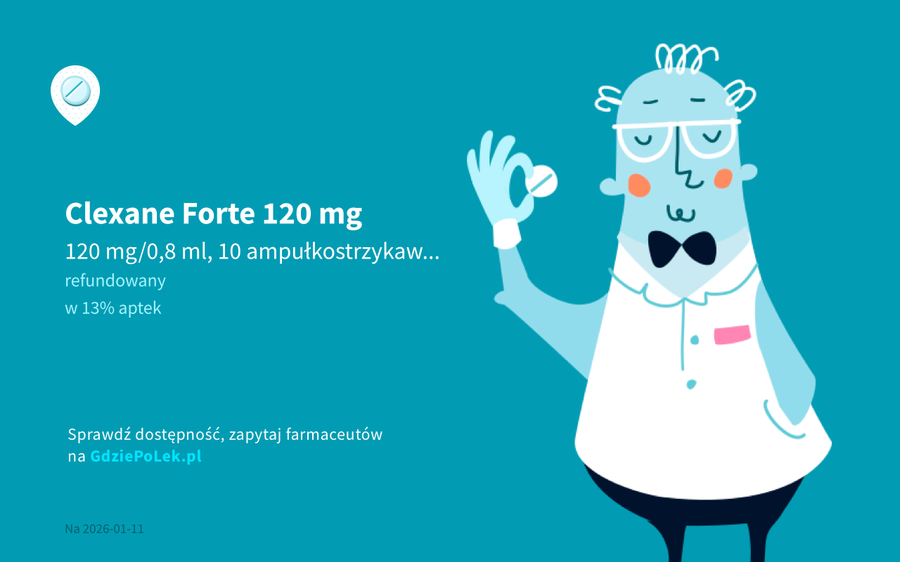 Clexane Forte 120 mg cena i dostępność w aptekach w całym kraju | Gdzie ...