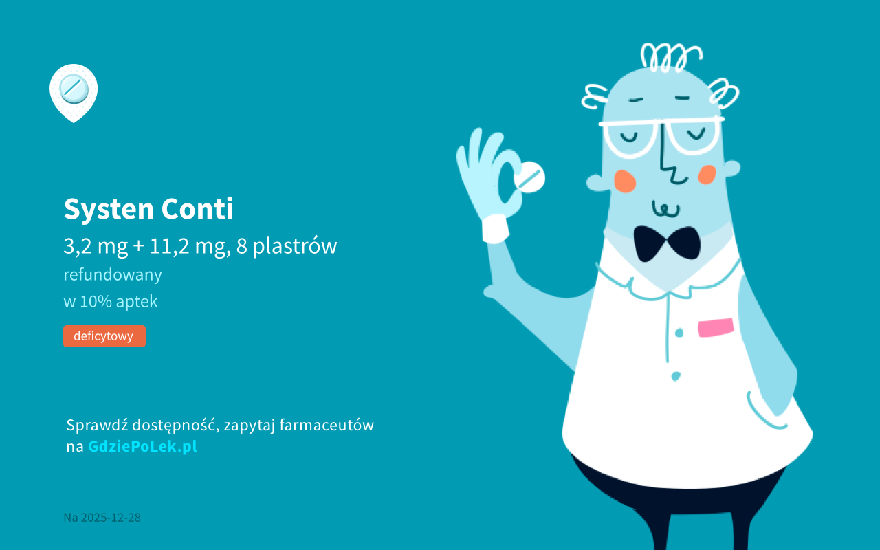 Systen Conti cena i dostępność w aptekach w całym kraju | Gdzie po lek