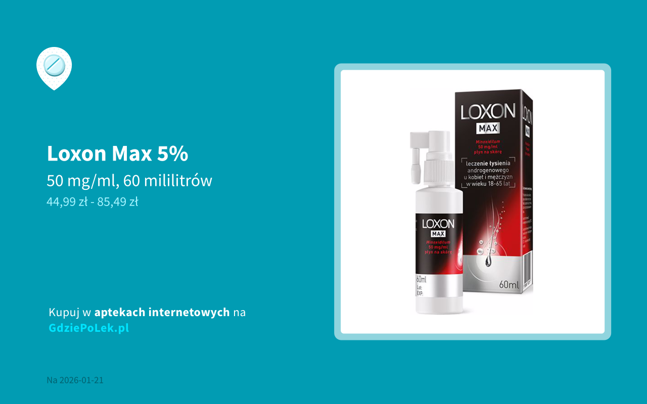 Loxon Max 5% cena i dostępność w aptekach internetowych i stacjonarnych ...