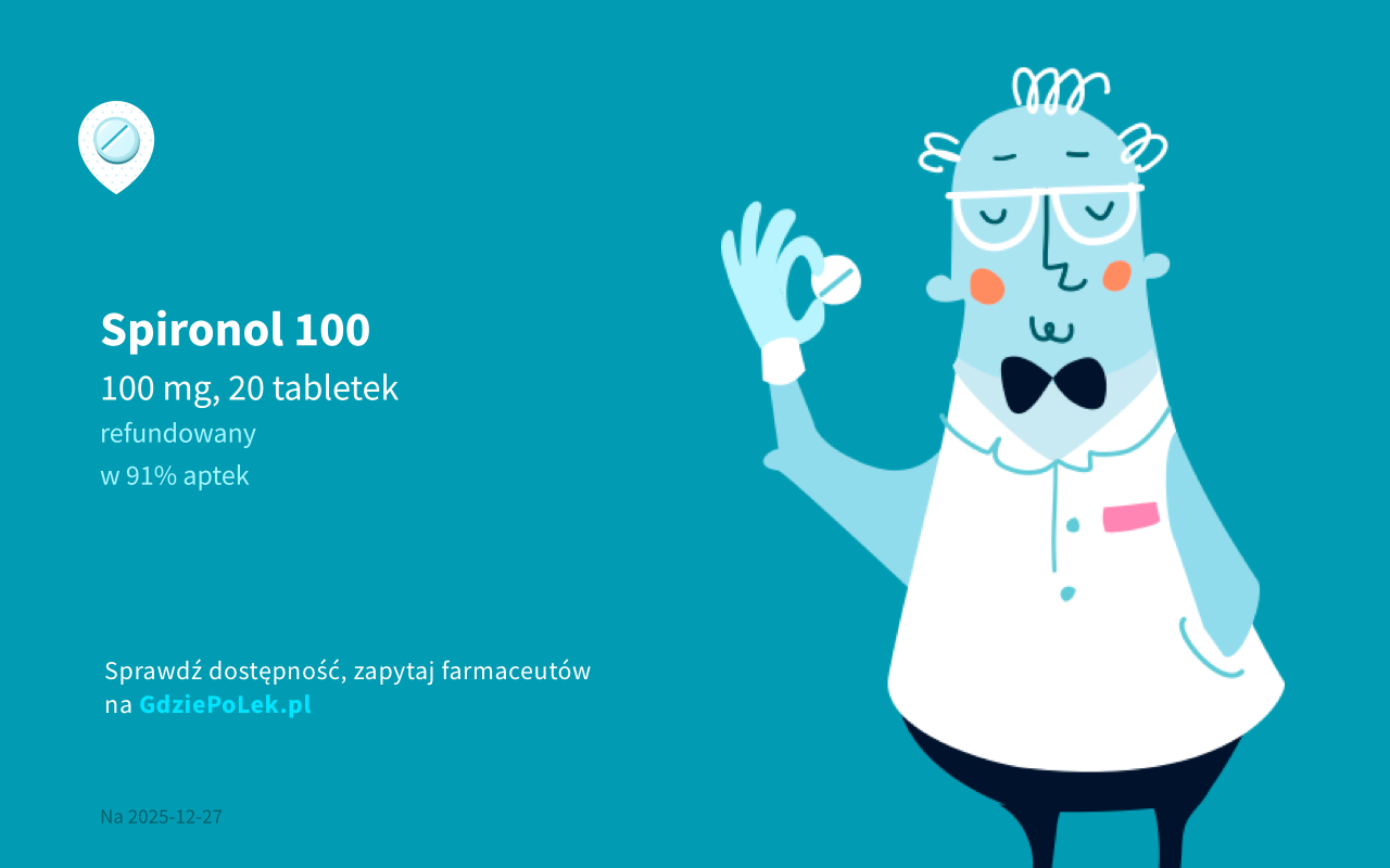 Spironol 100 cena i dostępność w aptekach w całym kraju | Gdzie po lek